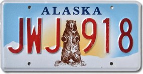 Americká SPZ Alaska Grizzly Bear JWJ 918