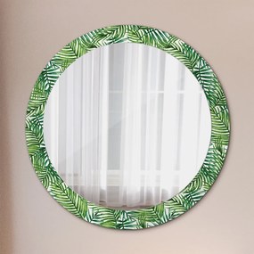 Kulaté dekorativní zrcadlo Tropická dlaň fi 80 cm