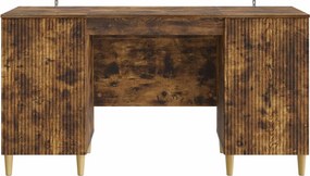 Stůl s policí Kouřový dub 142,5 x 50 x 75 cm Kompozitní dřevo 3414599