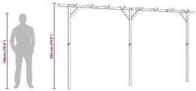 vidaXL Marketos Zahradní pergola 410 x 40 x 203 cm dřevo