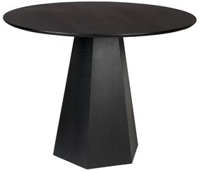 Černý kulatý jasanový jídelní stůl ZUIVER PILAR 100 cm