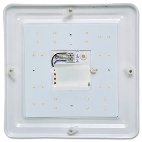 LED sv. vč. HF senz.,11W,27x27cm,IP44,1100lm,bílé