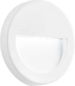 FAN LED-SMILE-BCO Venkovní nástěnné svítidlo LED SEGNAPASSI SMILE bílá polykarbonát 2,5 W 300 lm 4000 K IP54 11x1,5 cm - FANEUROPE