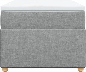 Box spring postel s matrací světle šedá 90x190 cm textil 3285338