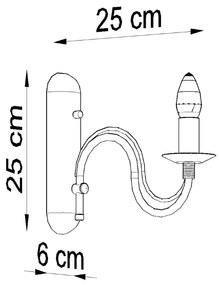 Nástěnné svítidlo Minerwa, bílé tělo svítidla