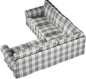 Potah na pohovku IKEA  Ektorp rohová barva šedá látka pletený vzor, vzorované