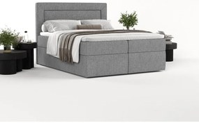 Šedá boxspring postel s úložným prostorem 140x200 cm Imagine – Maison de Rêve