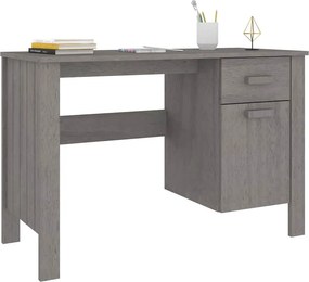 Psací stůl HAMAR světle šedý 113 x 50 x 75 cm masivní borovice 340463