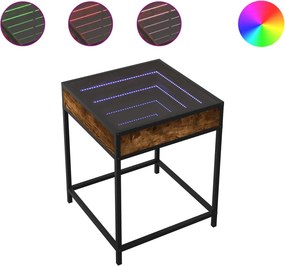 Noční stolek s Infinity LED kouřový dub 40 x 40 x 51 cm 3284093