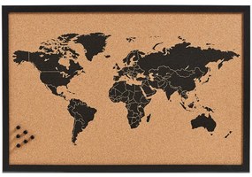 Korková tabule na poznámky World, 60x40 cm, ZELLER