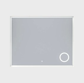 Erga Luna, LED zrcadlo 100x80cm s kosmetickým zrcadlem 3x zvětšení, 2760 lm, 6500K, přední/zadní osvětlení, ERG-V01-124-1080-00