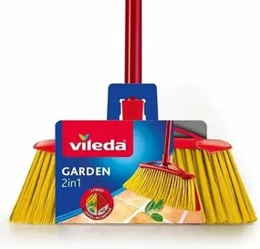 Vileda Garden venkovní smeták 2v1 / 2 typy štětin / Tyč: 130 cm / Hlav