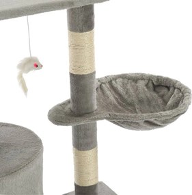 Škrabadlo pro kočky se sisalovými sloupky 138 cm šedé 170578