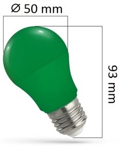 Barevná LED žárovka E27 4,9W zelená