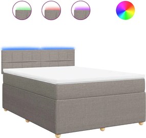 Box spring postel s matrací taupe 140x200 cm textil 3289783