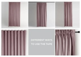 Světle hnědý sametový dimout závěs 140x270 cm Pleat – Restilo