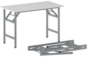 Konferenční stůl FAST READY se stříbrnošedou podnoží 1200 x 600 x 750 mm, bílá