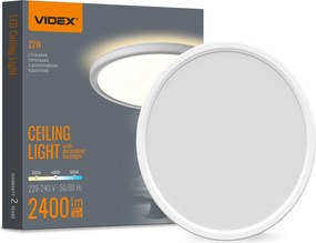 stropní svítidlo Led s dekorativním podsvícením Videx DL5R 22W 220V bílá