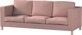 Potah na pohovku IKEA Karlanda 3-místná nerozkládací, krátký barva růžová látka pletený vzor