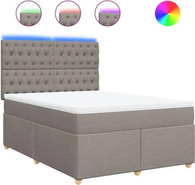 Box spring postel s matrací taupe 160x200 cm textil 3293642