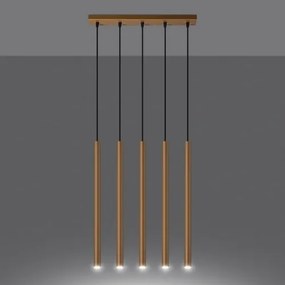 Závěsná lampa SOLLUX PASTELO 5L zlatá G9 5x8W bez žárovky SL.1173