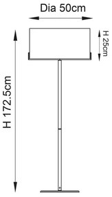 Endon 72634 - Stojací lampa HAYFIELD 1xE27/40W/230V hnědá/šedá