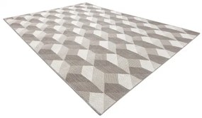 koberec FLAT 48624/686 SISAL 3d kostka velikost 160x230 cm | krásné koberce cz