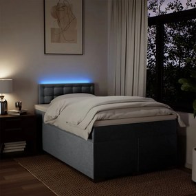 Box spring postel s matrací světle šedá 120x190 cm textil 3288141