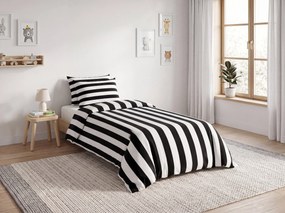 Bavlněné povlečení STRIPE BALANCE černo-bílé Rozměr povlečení: 70 x 90 cm | 140 x 200 cm