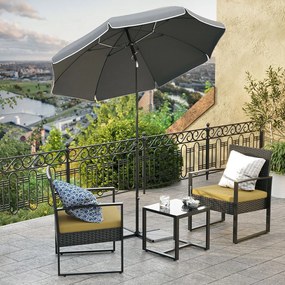 Slunečník SOLARA, Ø160 cm, šedá SongmicsHome