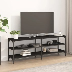 Tv Skříňka Černá 140 X 30 X 50 Cm Kompozitní Dřevo