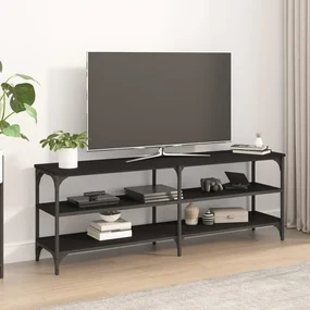 Tv Skříňka Černá 140 X 30 X 50 Cm Kompozitní Dřevo