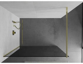 Mexen Kioto sprchová zástěna 110x200 cm 8 mm, zlatý profil, šedé sklo, 800-110-101-50-40