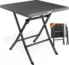 Umělý ratan Skládací stůl Rom antracitová 75x65x65cm