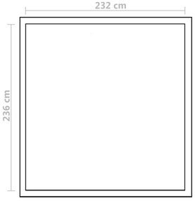 vidaXL Marketos Zpevněný hliníkový skleník s podkladovým rámem 6,05 m²