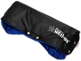 Rukávník ke kočárku Baby Nellys ® minky - modrá/černý