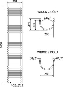 Mexen Eros elektrický radiátor 1600 x 318 mm, 600 W, bílý - W112-1600-318-2600-20