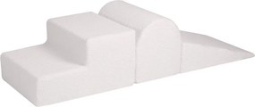 Bílé pěnové hřiště 3 ks z materiálu bouclé výška 30 cm 45x143 cm – Meowbaby