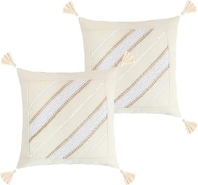 Bellatex Povláček PERU SET 2ks Béžová 40x40 cm