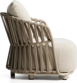 Krémové/taupe polstrované zahradní křeslo Osani – Kave Home