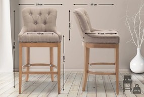 Barová židle Lakewood látka, světlý antik – taupe