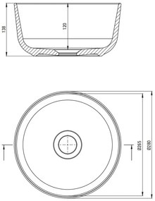 Deante Jasmin, keramické umyvadlo na desku 28x28x14 cm, bílá, DEA-CDJ_6U2S