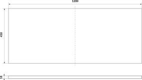 Cersanit Tirso, deska na koupelnovou skříňku 1200x450x18 mm, zelená matná, S1015-021