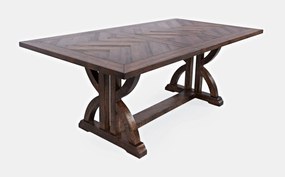 Jídelní rozkládací stůl Avola 152/198 cm z masivu tmavě hnědý