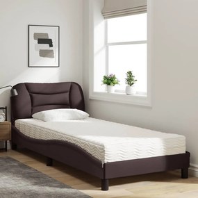 Postel s matrací Hvar tmavě hnědá 90 x 200 cm textil 3208509