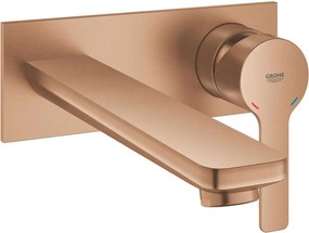 Grohe Lineare New - Umyvadlová baterie pod omítku, 2-otvorová instalace, kartáčovaný Warm Sunset 23444DL1