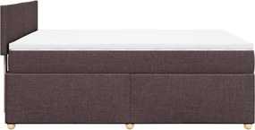 Box spring postel s matrací tmavě hnědá 140x190 cm textil 3288971