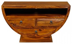 Indický nábytek - TV stolek Jali 120x65x45 z indického masivu palisandr Only stain