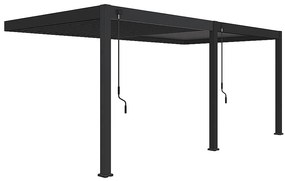 Zahradní hliníková pergola do stěny 6x3 m (antracit)