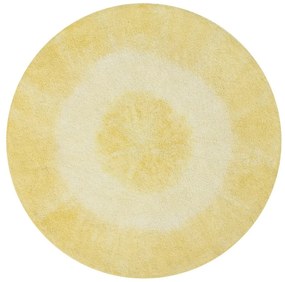 Lorena Canals bavlněný koberec batika - žlutý Tie-Dye